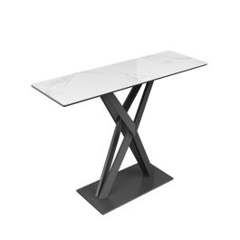Kairo White Gloss Ceramic Console Table