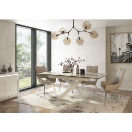 Buy Luxor Ceramic Marble Extendable Dining Table Set | Free Delivery