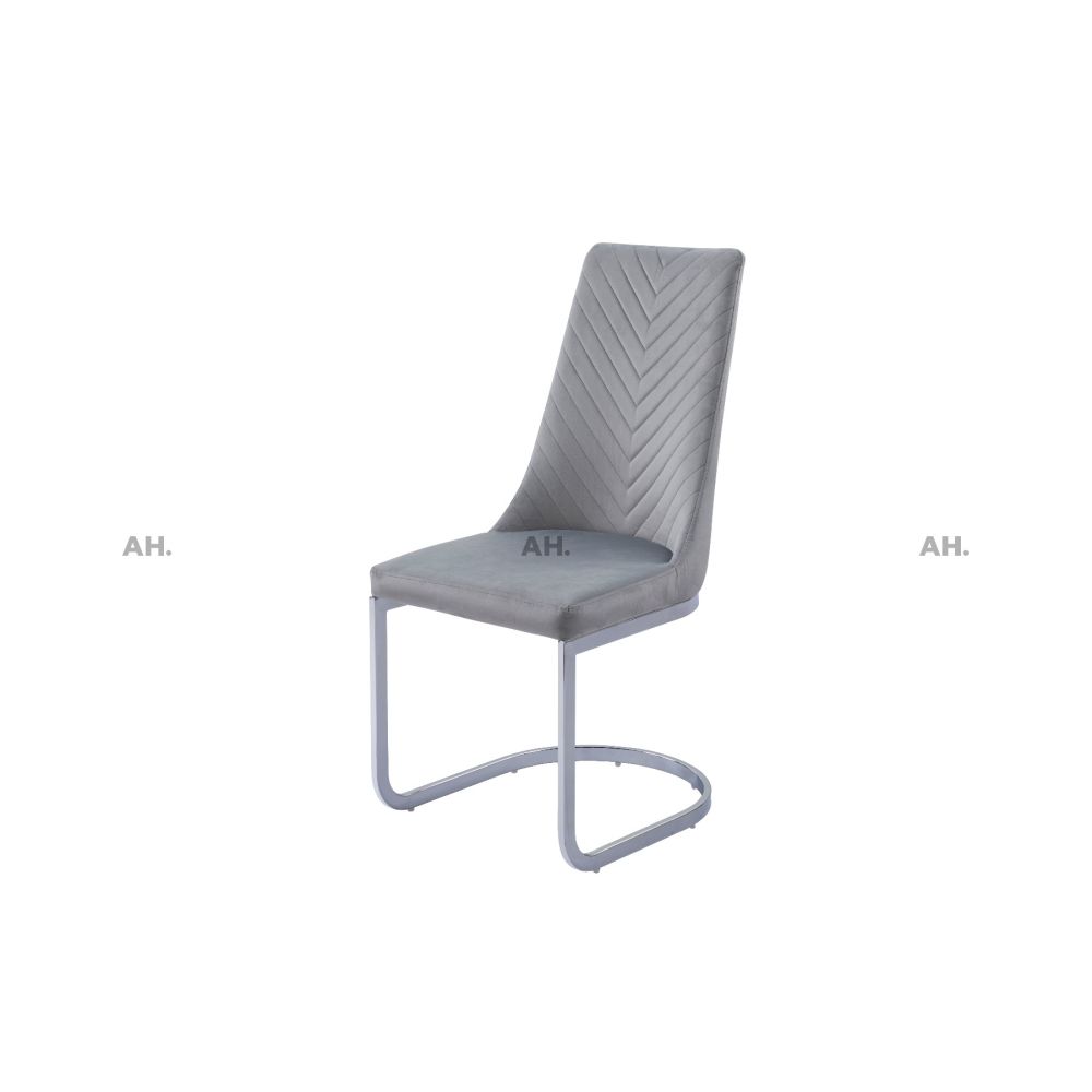 Curva Grey French Velvet Dining Chairs